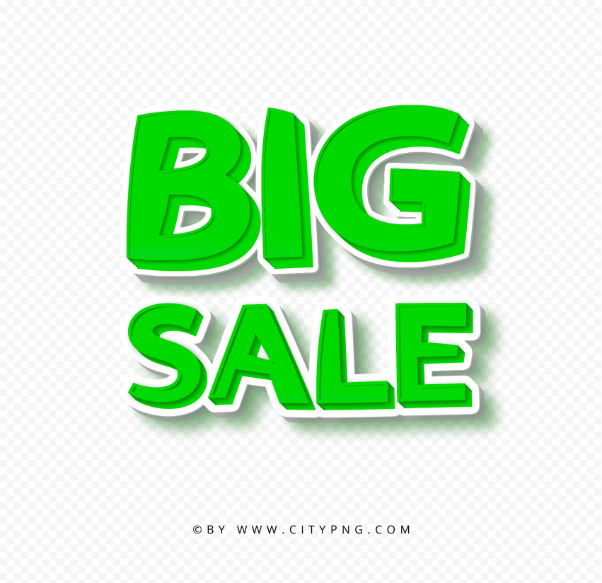 HD PNG Big Sale Comic Green Logo | Citypng