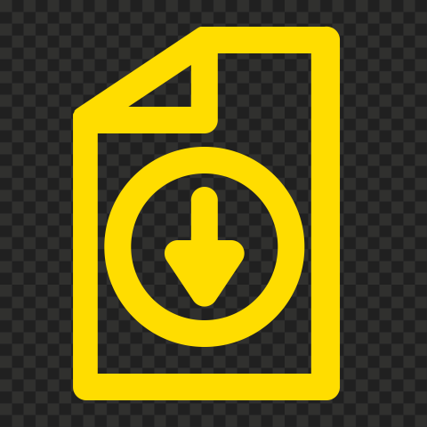 HD PNG Download File Document Yellow Outline Icon | Citypng