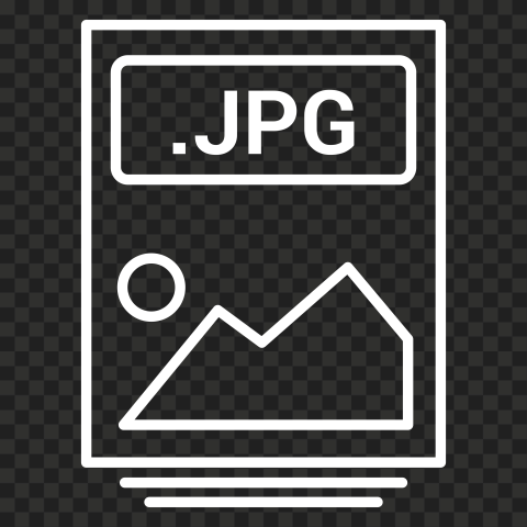 White Icon Of JPG Document | Citypng