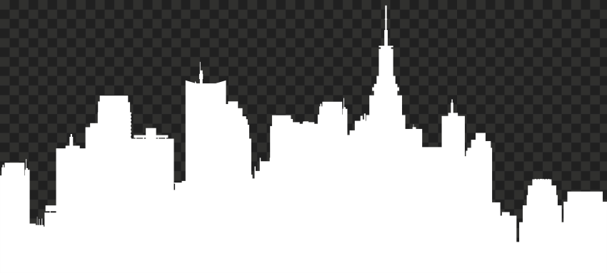 HD PNG New York City White Silhouette | Citypng