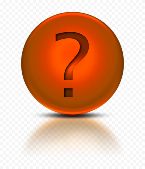 HD PNG Orange Glossy Question Mark Circle Icon Logo | Citypng