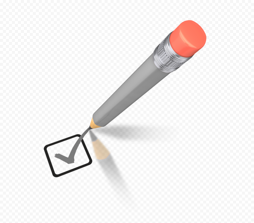 HD PNG Pencil Drawing A Gray Tick Check Mark Icon | Citypng