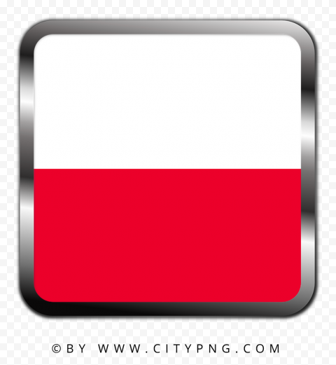 HD Poland Square Metal Framed Flag Icon PNG | Citypng