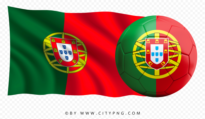 HD Portugal Flag With Soccer Football Ball PNG | Citypng