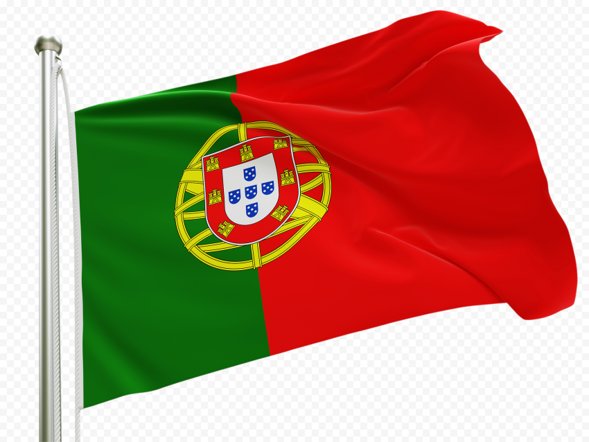 HD Portugal Waving Flag Pole PNG | Citypng