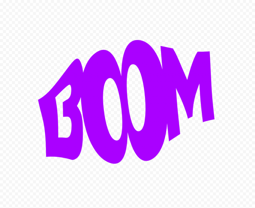HD Purple Boom Word Text PNG | Citypng