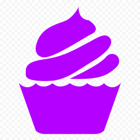 HD Purple Cupcake Silhouette Icon PNG | Citypng