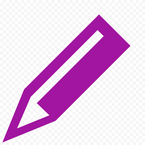 HD Purple Short Angle Pencil Icon PNG | Citypng