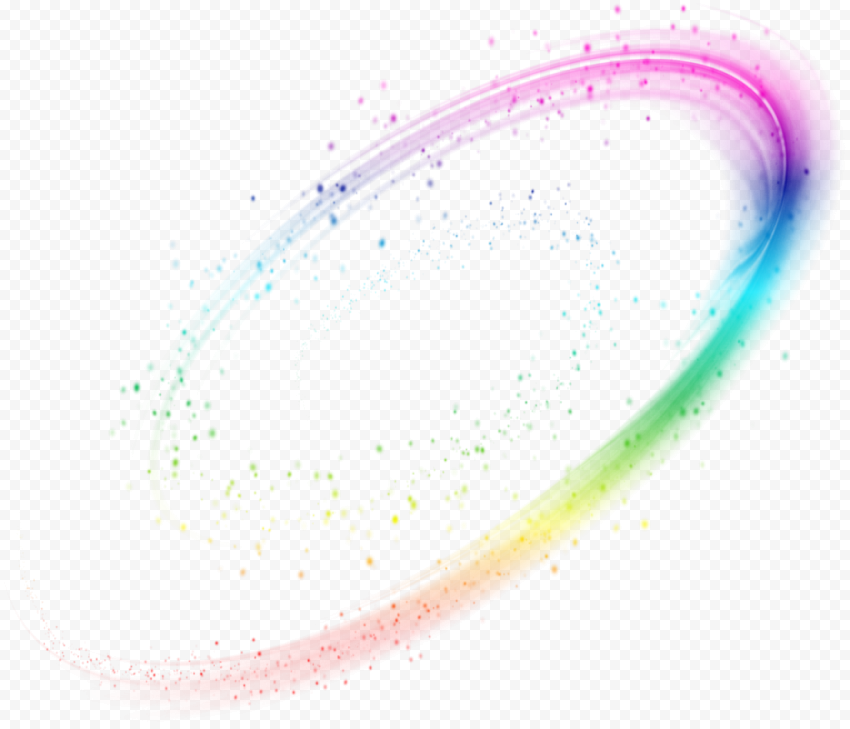 HD Rainbow Line Glow Stars Effect PNG | Citypng