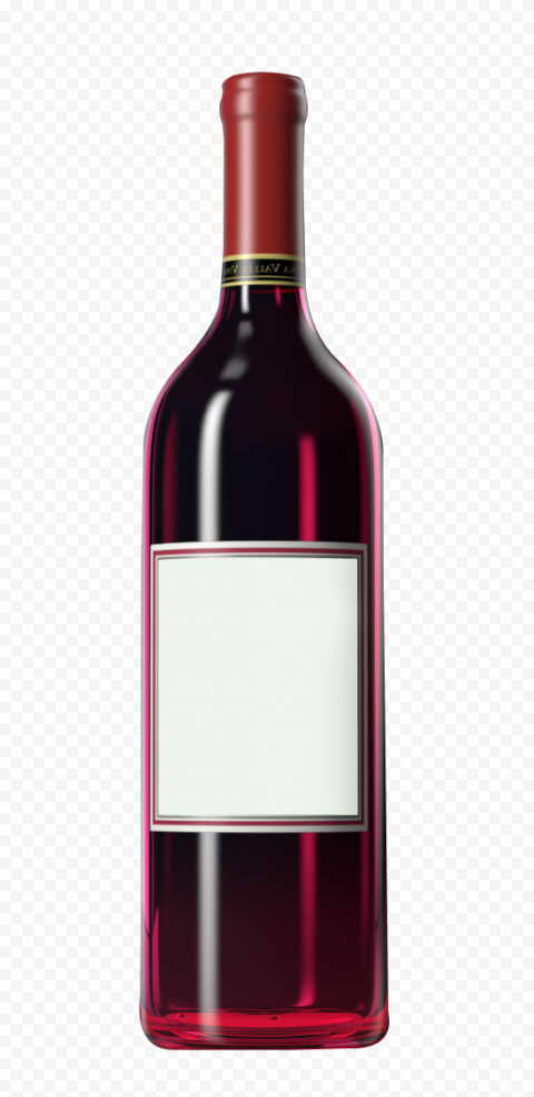 HD Realistic Red Glass Wine Bottle PNG | Citypng