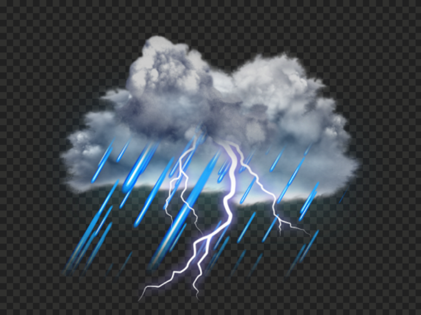 HD Realistic Thunderstorm Rainy Cloud Lightning PNG | Citypng