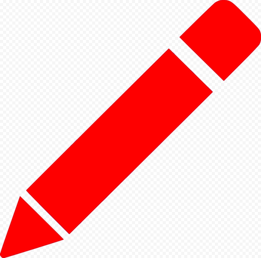 HD Red Angle Pencil Icon PNG | Citypng