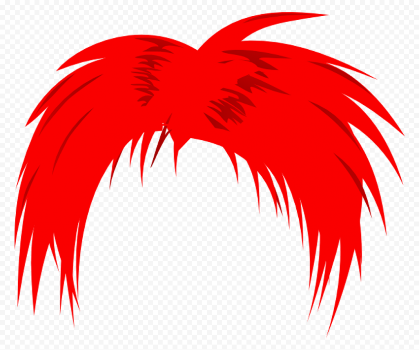 HD Red Anime Hair Transparent PNG | Citypng