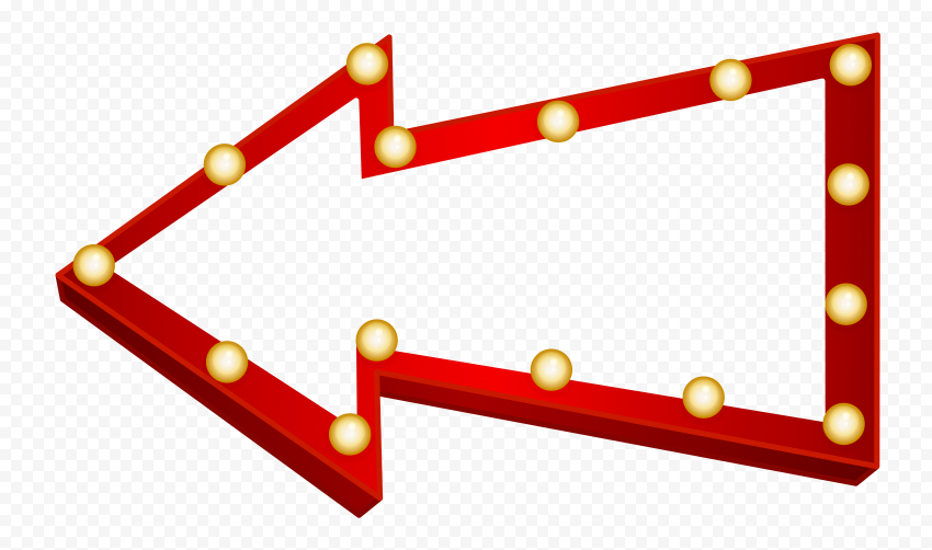 HD Arrow With Light Bulbs Point To Left PNG | Citypng