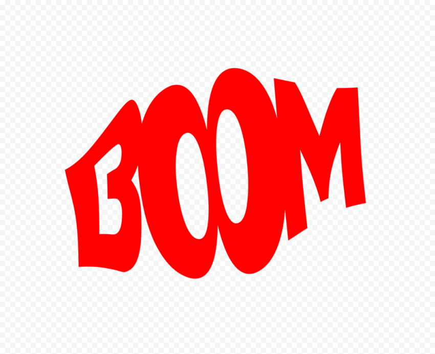 HD Red Boom Word Text PNG | Citypng