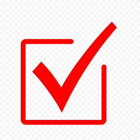 HD Red Checkbox Check Mark Icon Symbol Sign PNG | Citypng