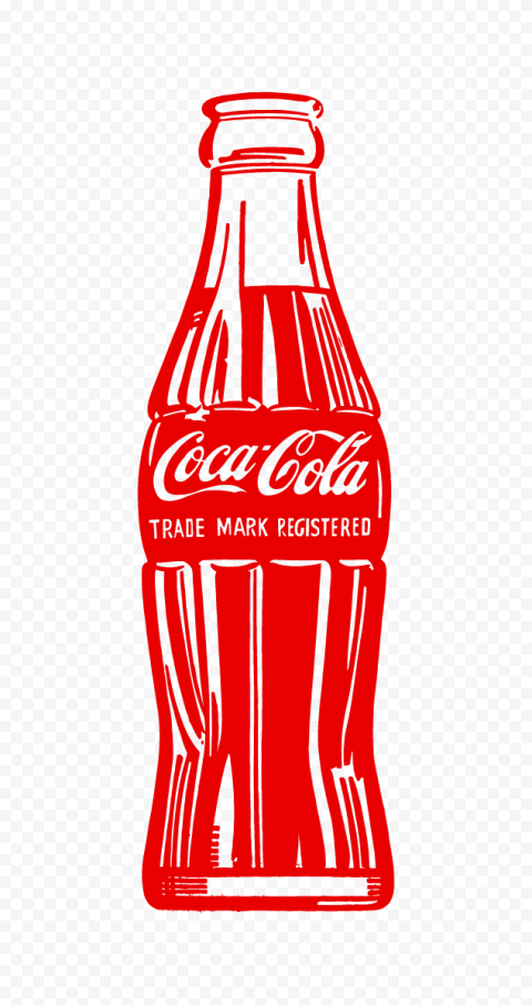 HD Red Coca Cola Bottle Silhouette PNG | Citypng