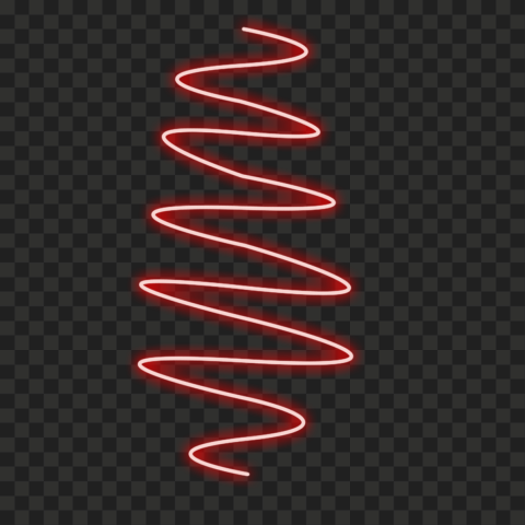 HD Red Curve Neon Zig Zag Line PNG | Citypng