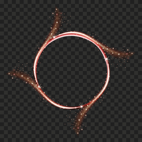 HD Red Glowing Luminous Light Ring Circle Effect PNG | Citypng