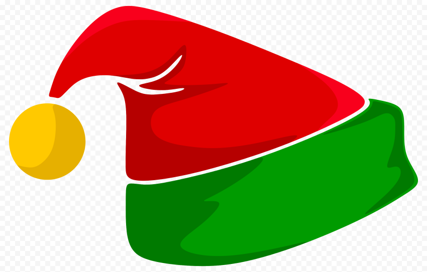 HD Red & Green Elf Christmas Winter Hat Cap PNG | Citypng