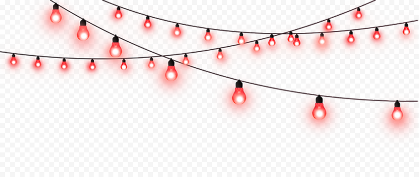 HD Red Hanging Decorative String Bulb Light PNG | Citypng