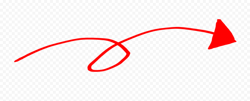 HD Red Line Art Drawn Arrow Pointing Right PNG | Citypng