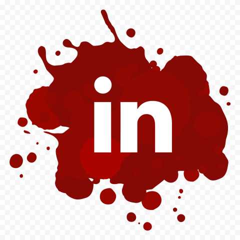 HD Red Linkedin Paint Splash Icon Transparent PNG | Citypng