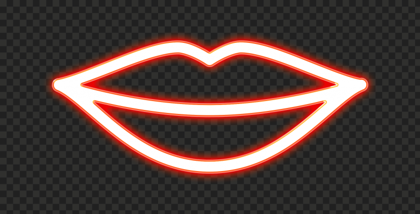HD Red Lips Neon PNG | Citypng