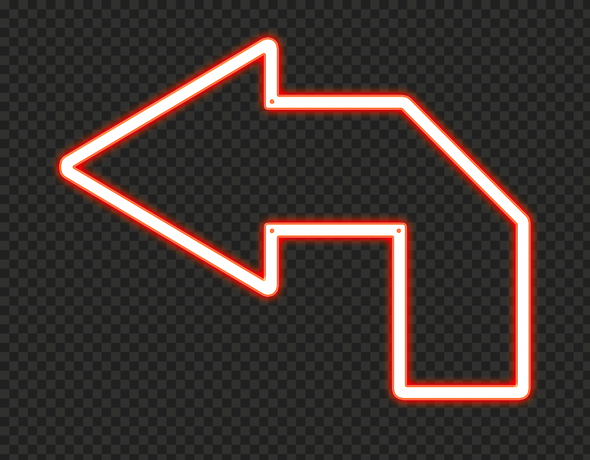 HD Red Neon Arrow Left Icon PNG | Citypng