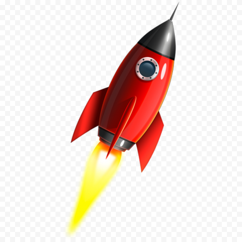 HD Red Realistic Flying Rocket PNG | Citypng