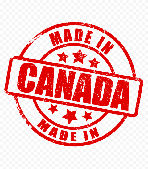 HD Red Round Made In Canada Stamp PNG | Citypng