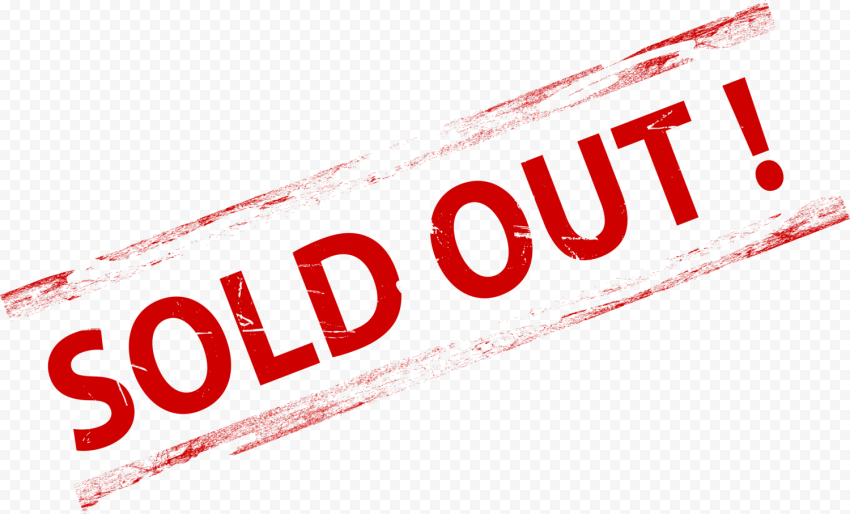 HD Red Sold Out Rectangle Text Stamp Transparent PNG | Citypng