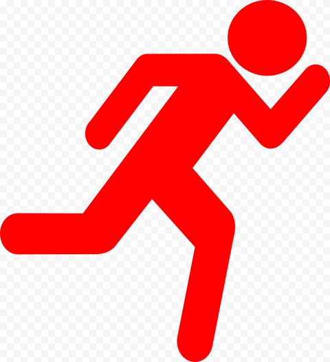 HD Red Stickman Silhouette Running PNG | Citypng