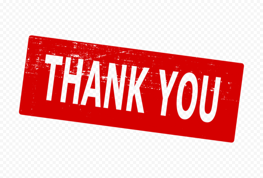 HD Red Thank You Rectangle Word Text Stamp PNG | Citypng