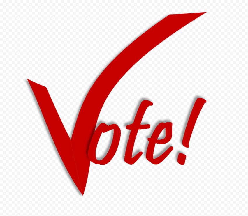 HD Red Vote Word Transparent Background | Citypng