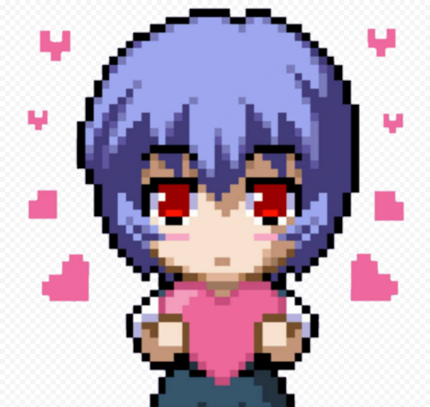 HD Rei Ayanami Pixel Chibi Character Transparent Background | Citypng