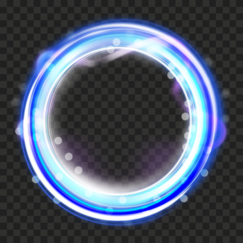 HD Round Circle Blue Light Effect PNG | Citypng