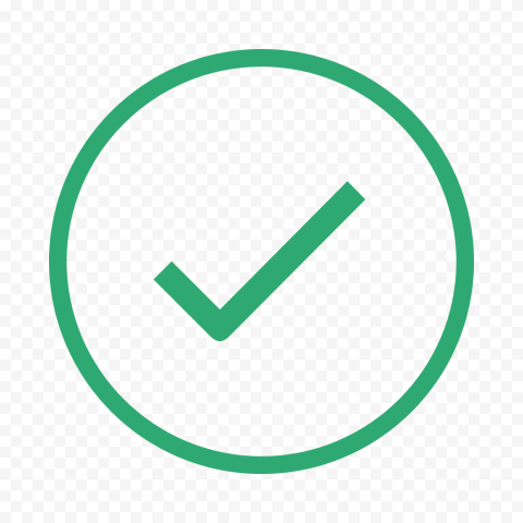 HD Round Outline Green Tick Mark Transparent PNG | Citypng