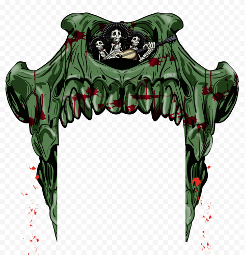 HD Scary Green Halloween Monster Mask Illustration PNG | Citypng