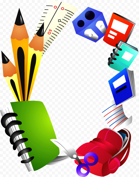 HD School Supplies Frame Border Transparent PNG | Citypng