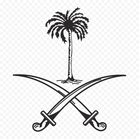 HD Sketch Saudi Arabia Emblem Logo PNG | Citypng