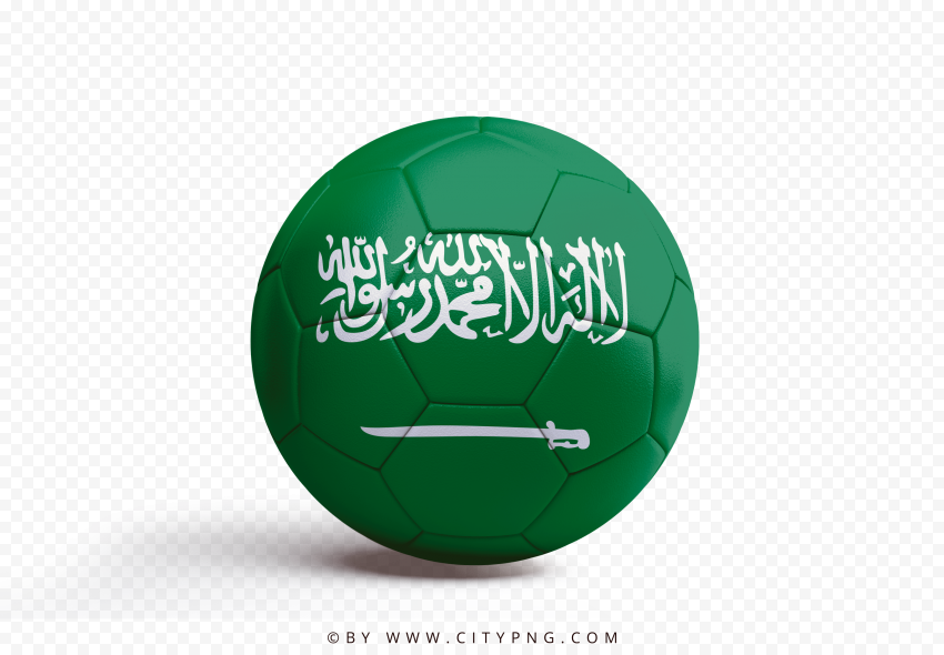 HD Soccer Ball Saudi Arabia Flag PNG | Citypng