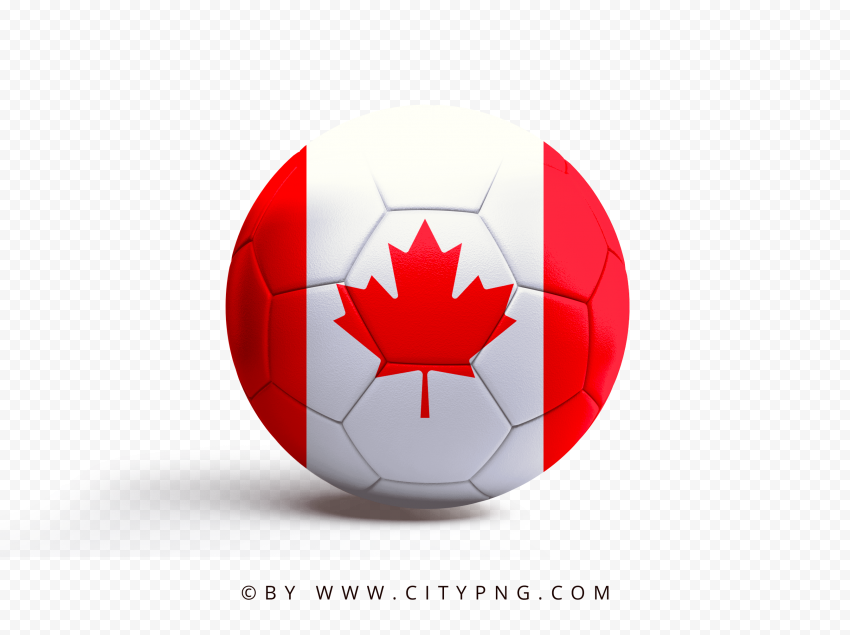 HD Soccer Ball With Canada Flag PNG | Citypng