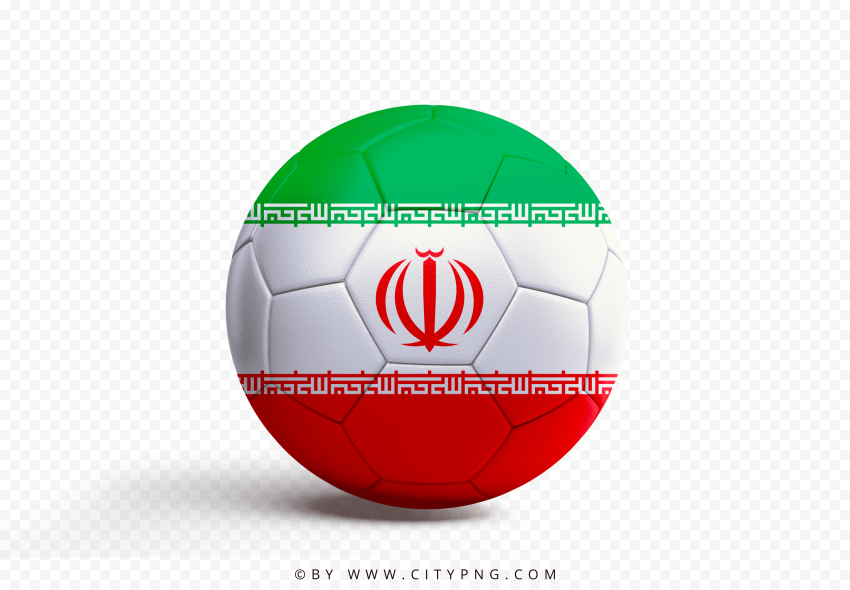 HD Soccer Ball With Iran Iranian Flag PNG | Citypng