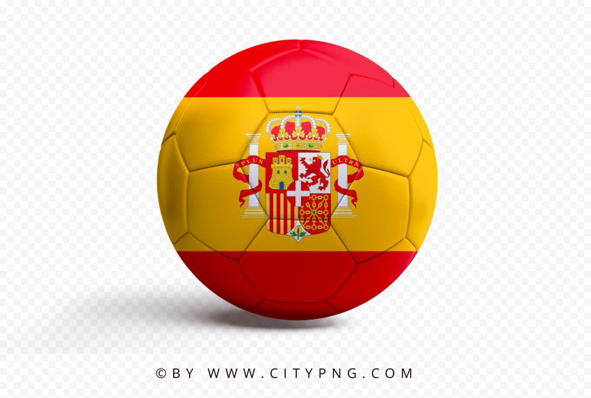 HD Soccer Ball With Spain Flag PNG | Citypng