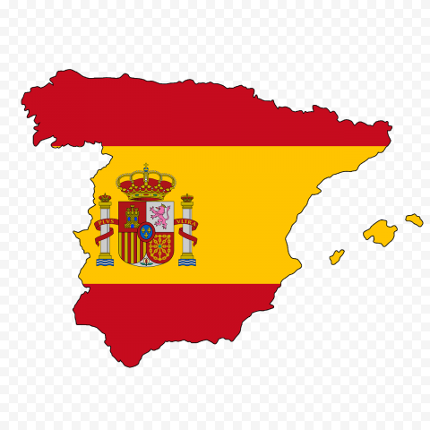 HD Spain Flag Map Transparent Background | Citypng