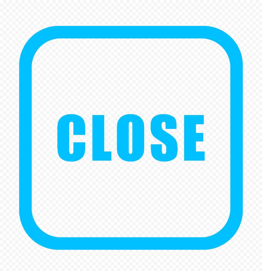 Blue Square Close X Button Icon Transparent Background | Citypng