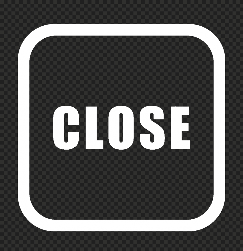 HD Square Close White Button Icon Transparent Background | Citypng