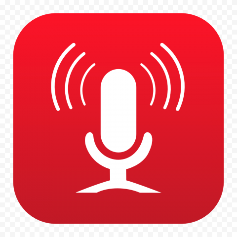 HD Square Red Voice Recorder App Logo Icon PNG | Citypng