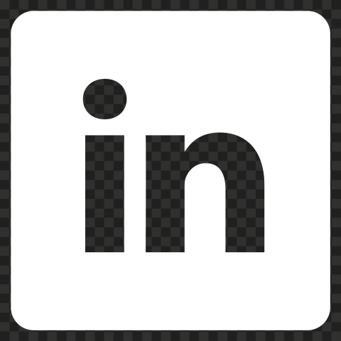HD Square White Outline Linkedin Icon PNG | Citypng